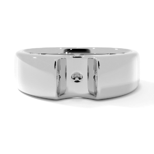 Astrological Men's Bar Channel Set Ring Setting | GemsNY