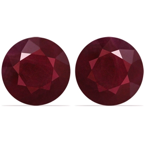 2.68 cttw. Ruby Round Matched Pair | GemsNY