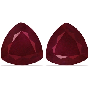 1.18 cttw. Ruby Trillion Matched Pair