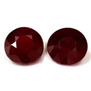 0.95 cttw. Ruby Round Matched Pair