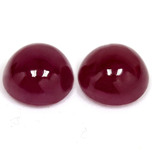 2.92 cttw. Ruby Cabochon Matched Pair