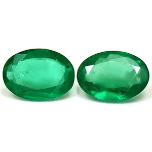 1.22 cttw. Emerald Oval Matched Pair