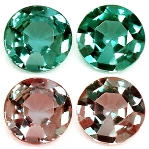 Untreated 0.22 cttw. Alexandrite Round Matched Pair | GemsNY
