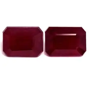 2.68 cttw. Emerald Cut Ruby Matched Pair, AAA Quality | GemsNY