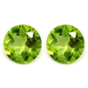 6.00 cttw. Peridot Round Matched Pair | GemsNY