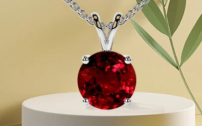 Buy Ruby Pendant Necklaces Online | Made In USA | Preset Designs