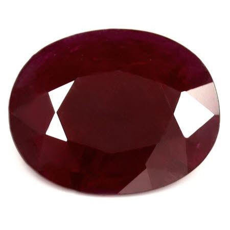 2.06 cts. Ruby Oval, AA Quality | GemsNY