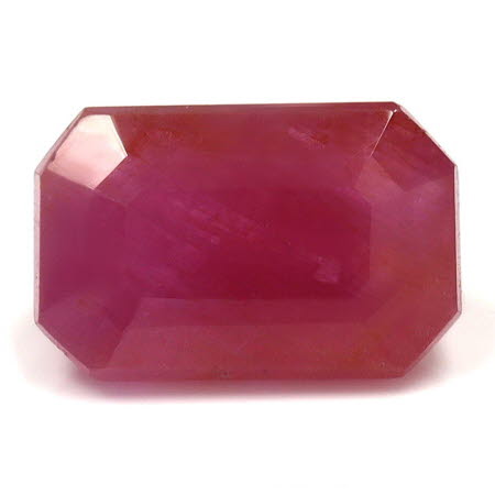Untreated 3.42 cts. Emerald Cut Ruby, AA Quality | GemsNY