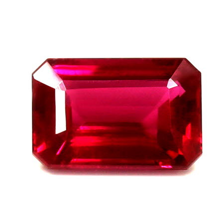 GIA Certified Untreated 0.73 cts. Emerald Cut Ruby, AAAA Quality | GemsNY