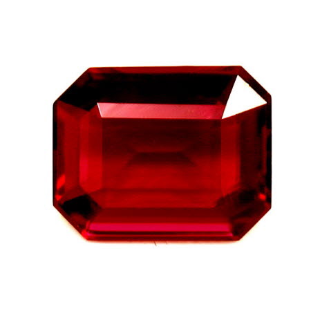 Untreated 0.40 cts. Emerald Cut Ruby, AAAAA Quality | GemsNY